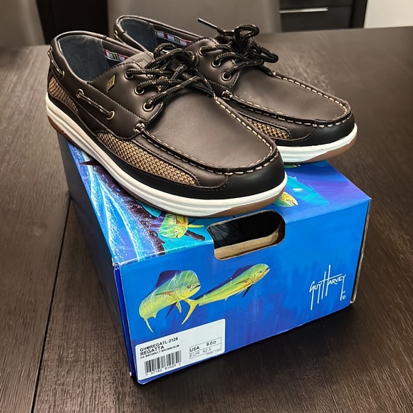 Guy Harvey | Shoes | Guy Harvey Mens Brown Leather Memory Foam Casual ...